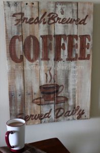 Coffee Signs Made of Pallets | Pallet Furniture Plans