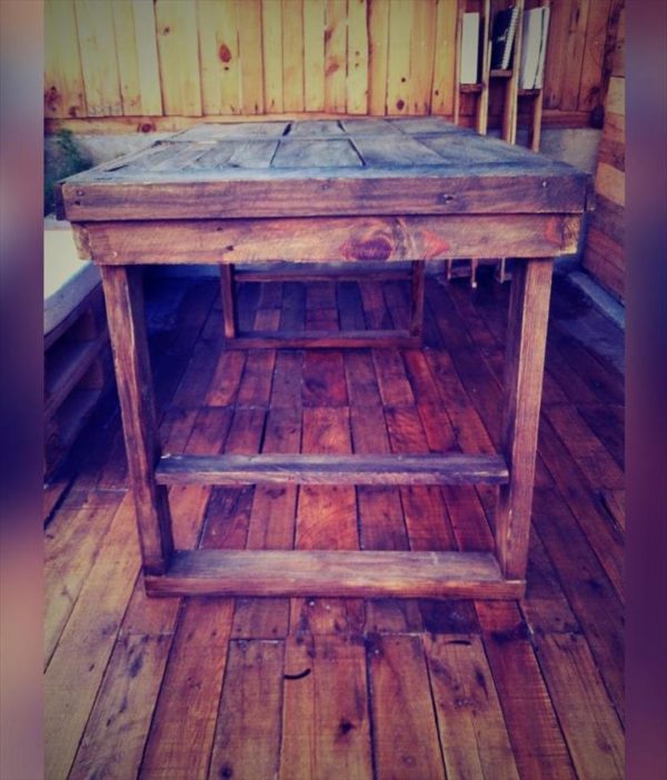 DIY Rustic Pallet Dining Table | Pallet Furniture Plans